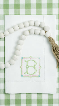 Embroidered Hand Towel Antique Single Letter Monogram – Threads & Honey