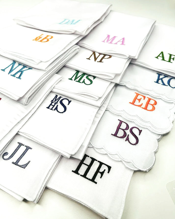 Custom Embroidered Handkerchiefs with Text, Design or Logo – Threads ...