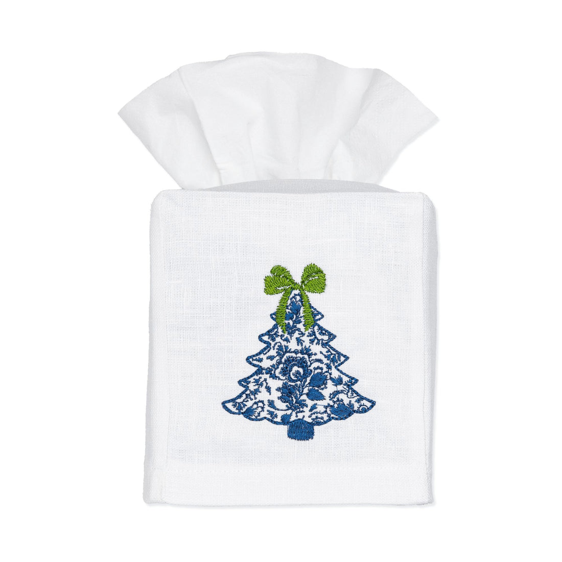 Buy Embroidered Chinoiserie Christmas Tree Tissue Box Cover