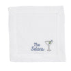 Embroidered Cocktail Napkins with Martini Glass and Personalized Minim ...