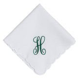 Ladies Embroidered Handkerchiefs with Single Initial Monogram Calligra ...