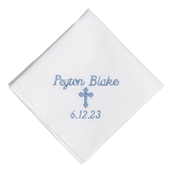 Custom Embroidered Baptism Handkerchiefs – Threads & Honey