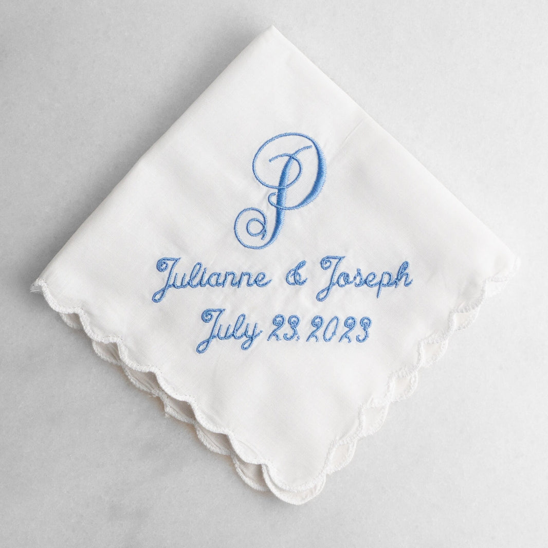Wedding Handkerchiefs | Embroidered & Monogrammed Gifts