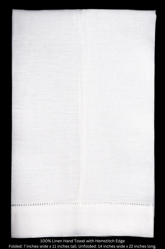 Embroidered Hand Towel with Linen or Cotton Crest Single Letter Monogr ...