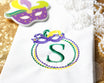 Mardi Gras Embroidered Hand Towel with Custom Monogram – Threads & Honey