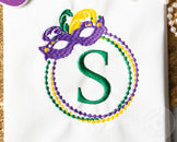 Mardi Gras Embroidered Hand Towel with Custom Monogram – Threads & Honey