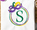 Mardi Gras Embroidered Hand Towel with Custom Monogram – Threads & Honey